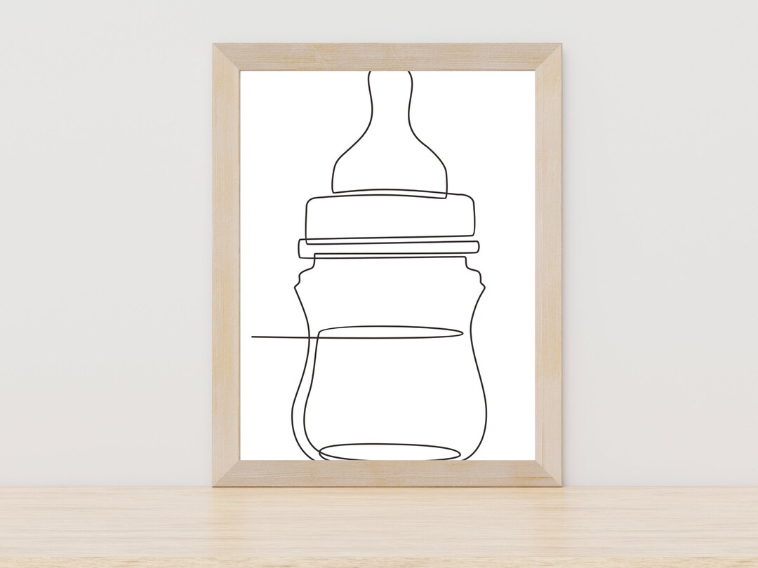 Baby Bottle Line Art Nursery Line Art Nursery Line Drawing Family Line ...