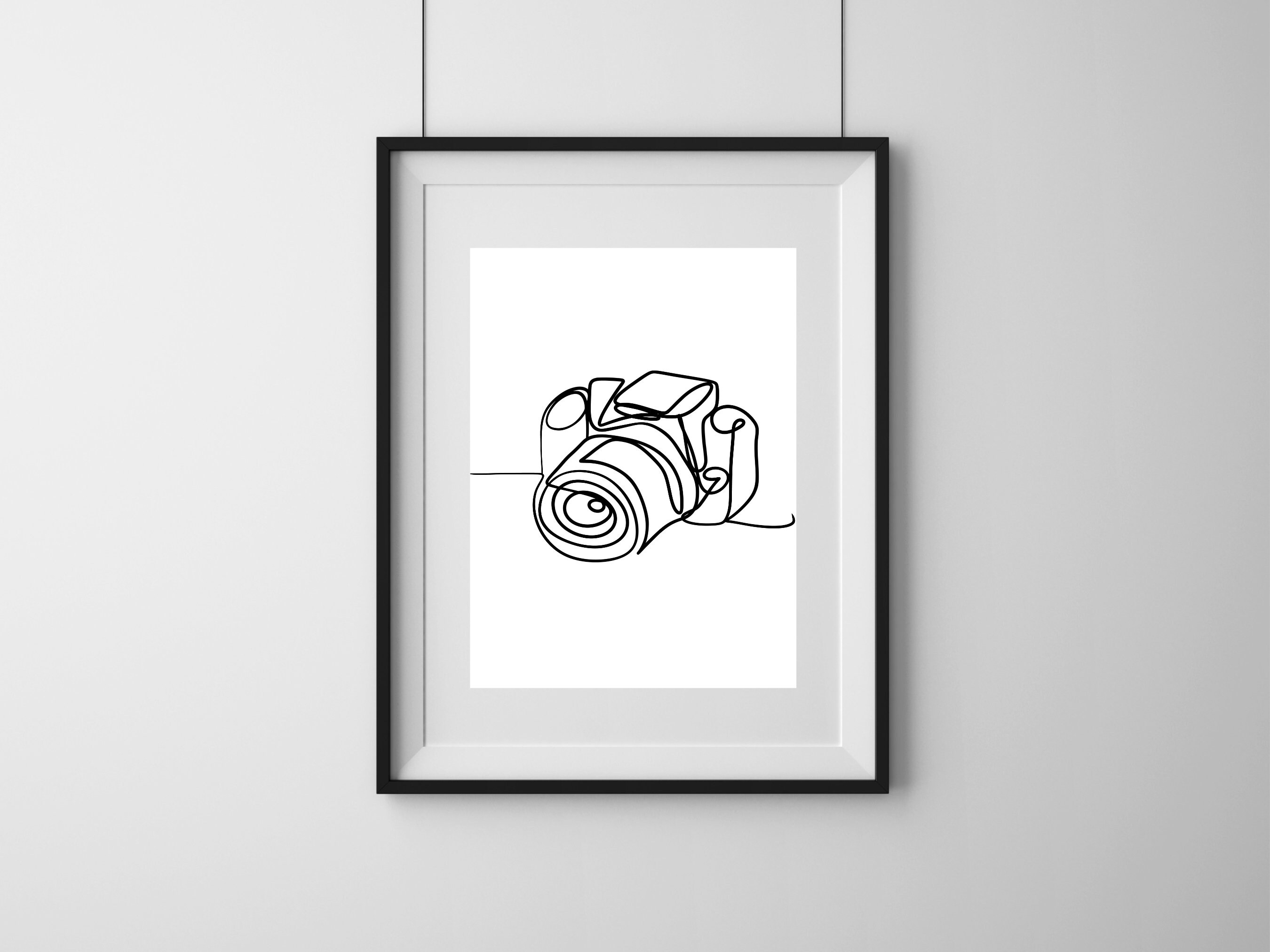 Camera Line Art DSLR Camera Line Art Drawing Photographer - Etsy