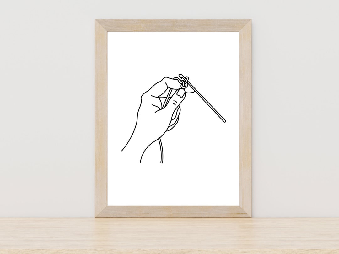 Crochet Line Art, Crochet Wall Art, Crochet Drawing, Minimal Line Art ...