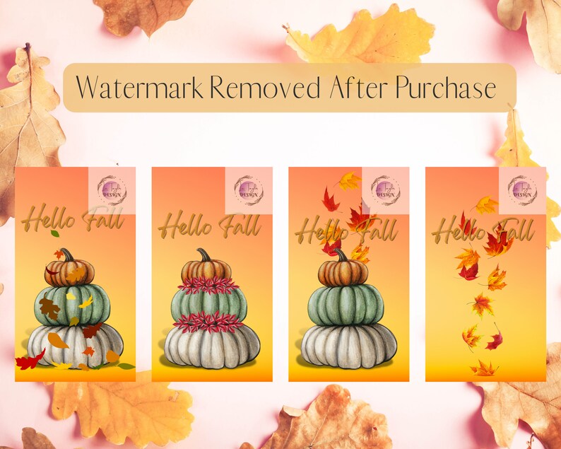 8 Fall Themed Wallpapers Goodbye Summer Hello Fall Pumpkins - Etsy