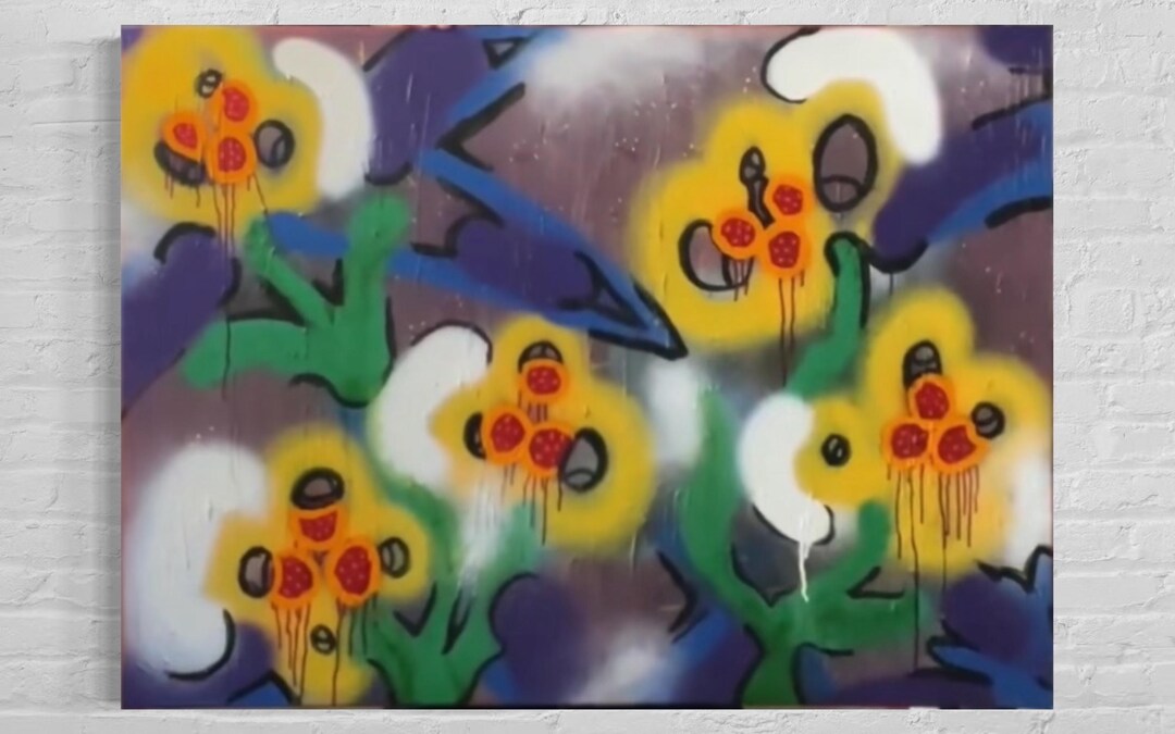 JOY 2024 Original, Graffiti Painting, Artist Signed Upcycled From ...