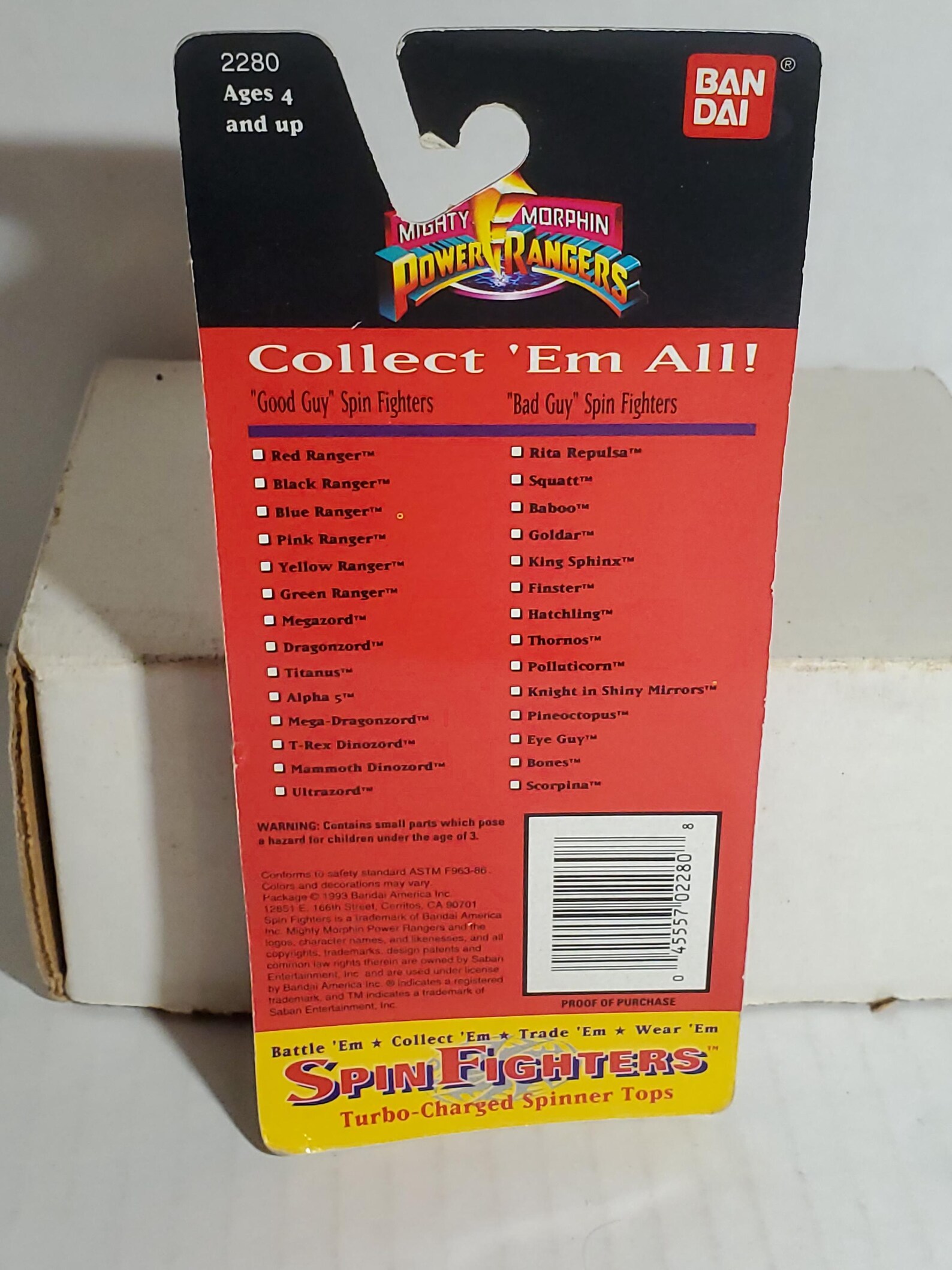 Power Rangers Mighty Morphin Spin Fighters 1993 - Etsy