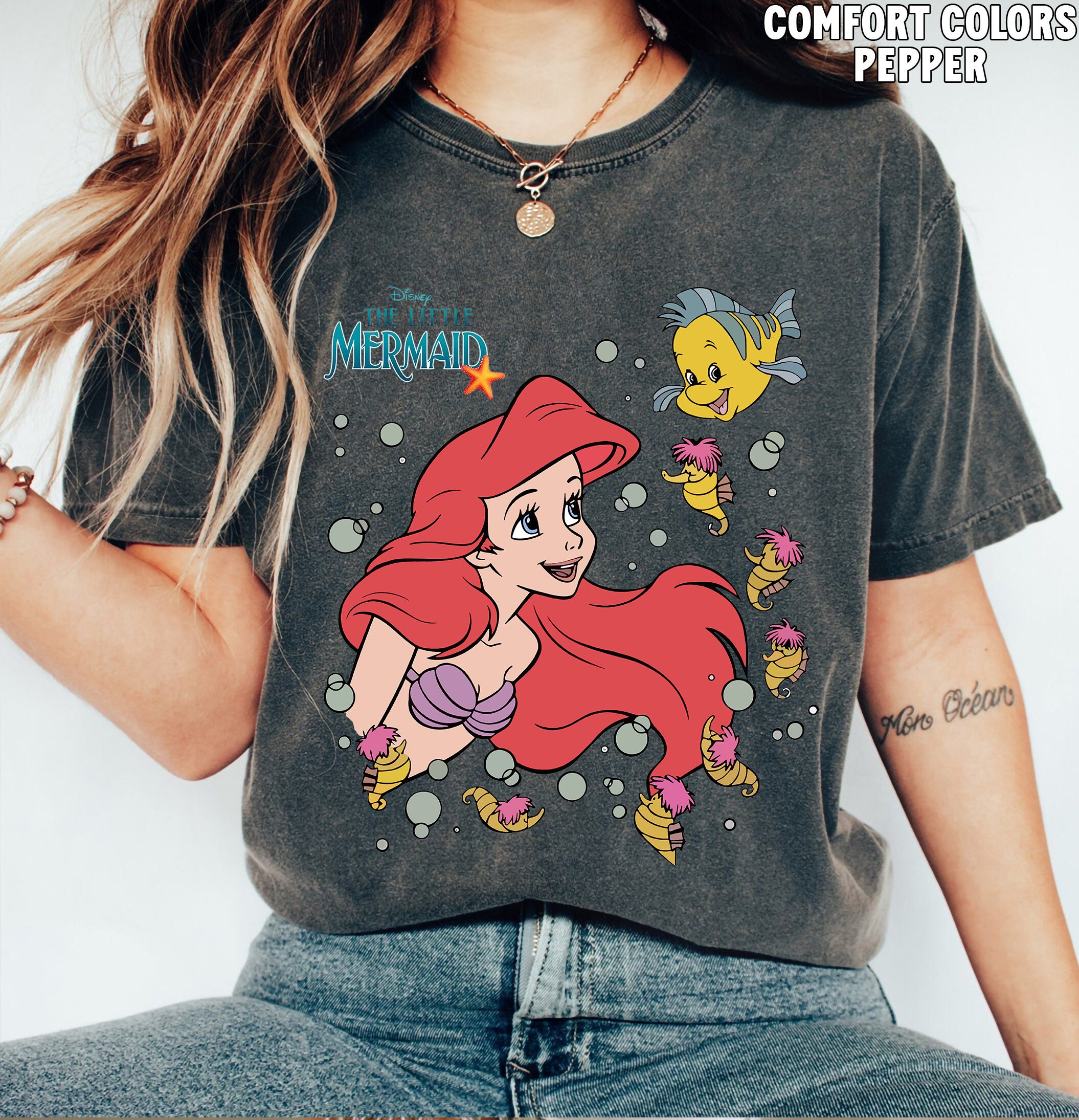 The Little Mermaid Shirt, Comfort Colors® Disney T-shirt, Women's ...