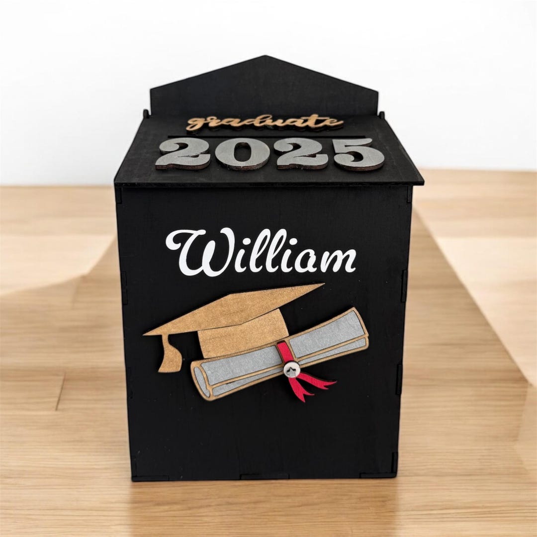Personalized Graduation Card Box 2025: Keepsake Gift- Bigger Option ...