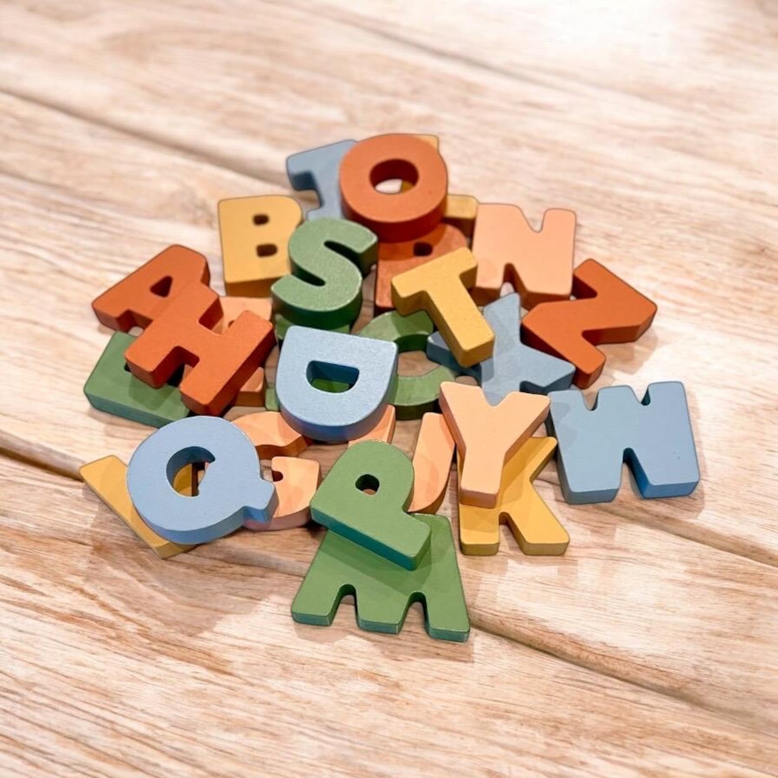 Wooden Alphabet Puzzle: Colorful Montessori Learning Toy for Kids - Etsy