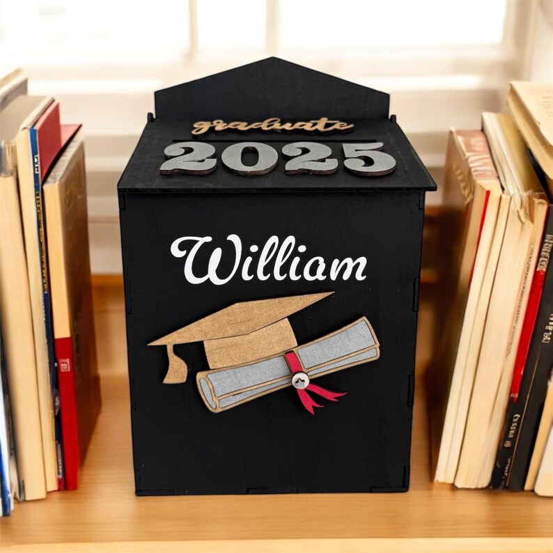 Personalized Graduation Card Box 2025: Keepsake Gift- Different Sizes ...