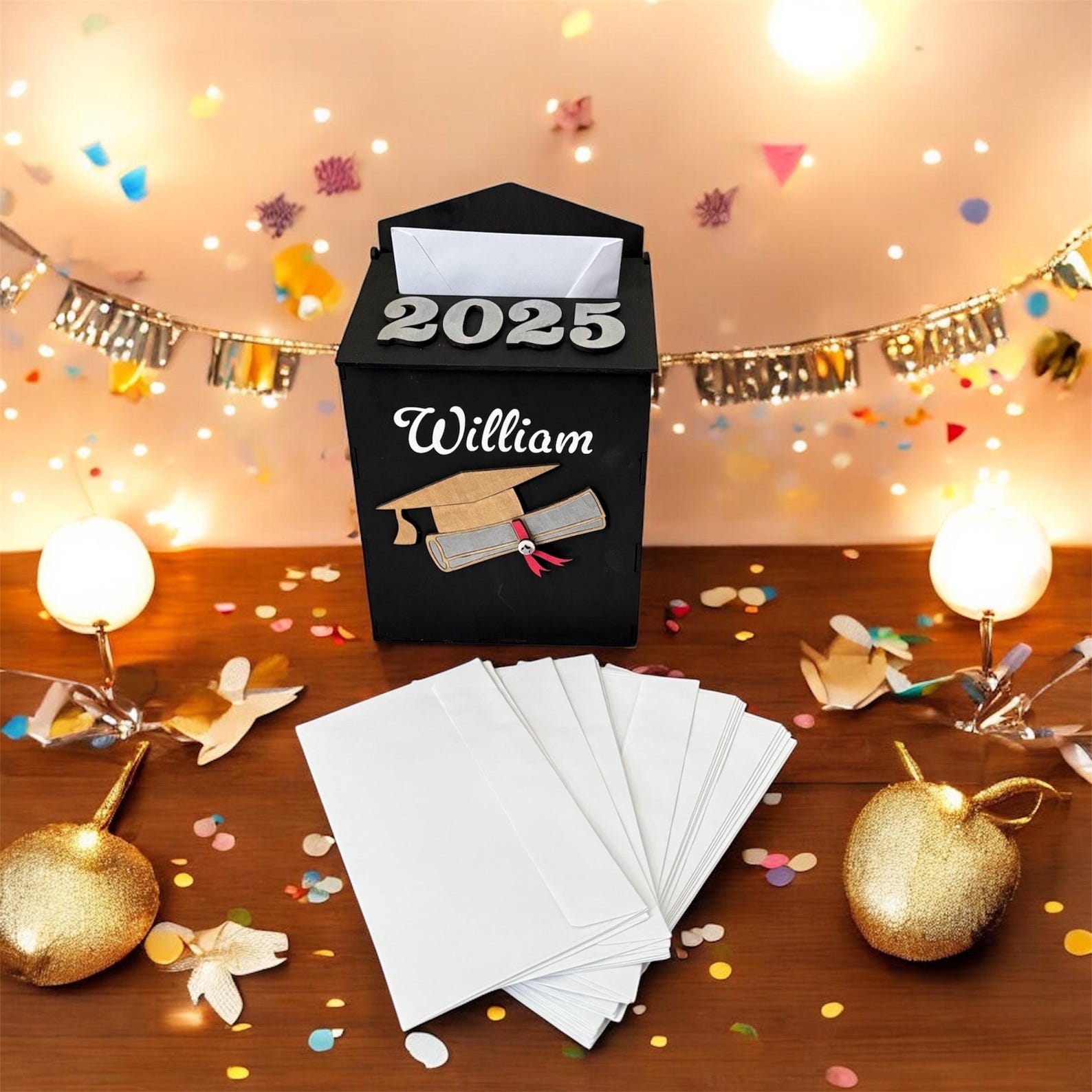 Personalized Graduation Card Box 2025: Keepsake Gift- Bigger Option ...