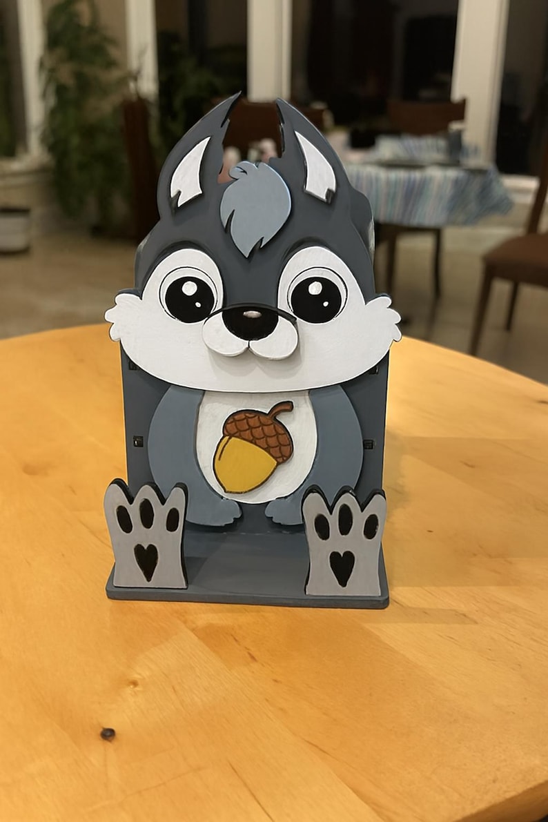 Wooden Animal Desk Organizer: Eyeglasses Stand, Phone & Pencil Holder ...