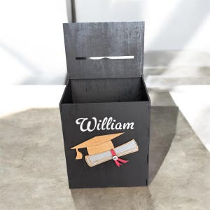Personalized Graduation Card Box 2025 Custom Name Card Holder Grad Gift ...