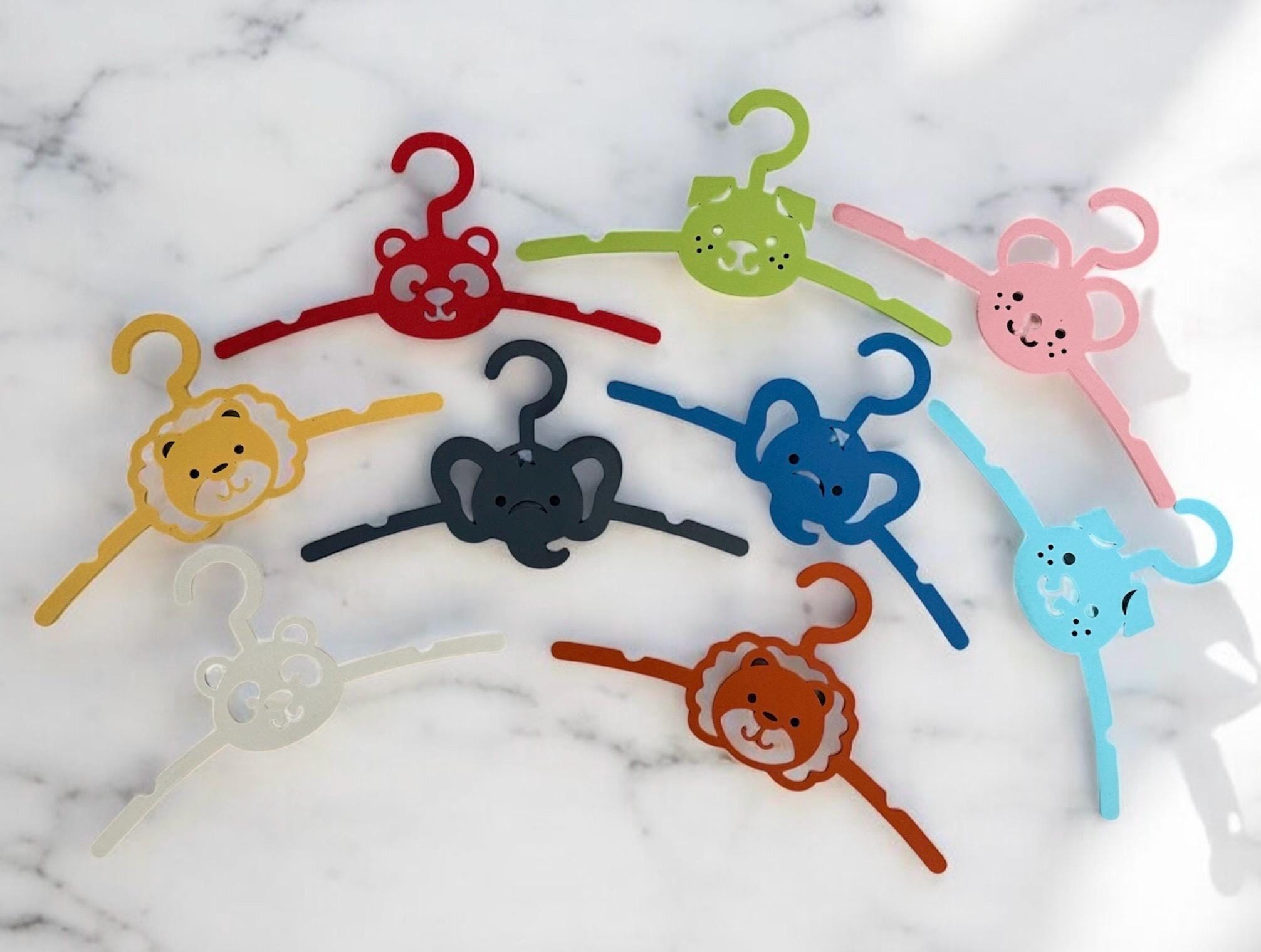 Set of Wooden Animal Hangers Baby & Kids Clothes Nursery Closet ...