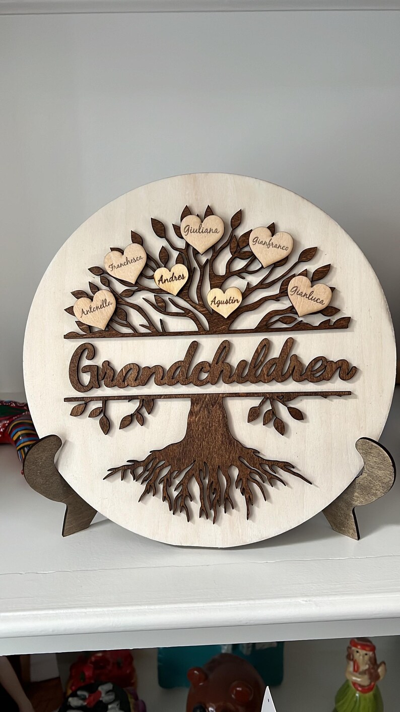 Family Tree of Life Engraved Family Tree Keepsake, Holiday Gift for ...