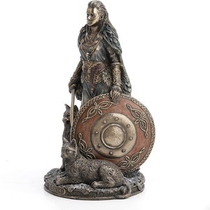 8 1/4 Tall Shield Maiden Freya Norse Goddess of Love Beauty and War ...
