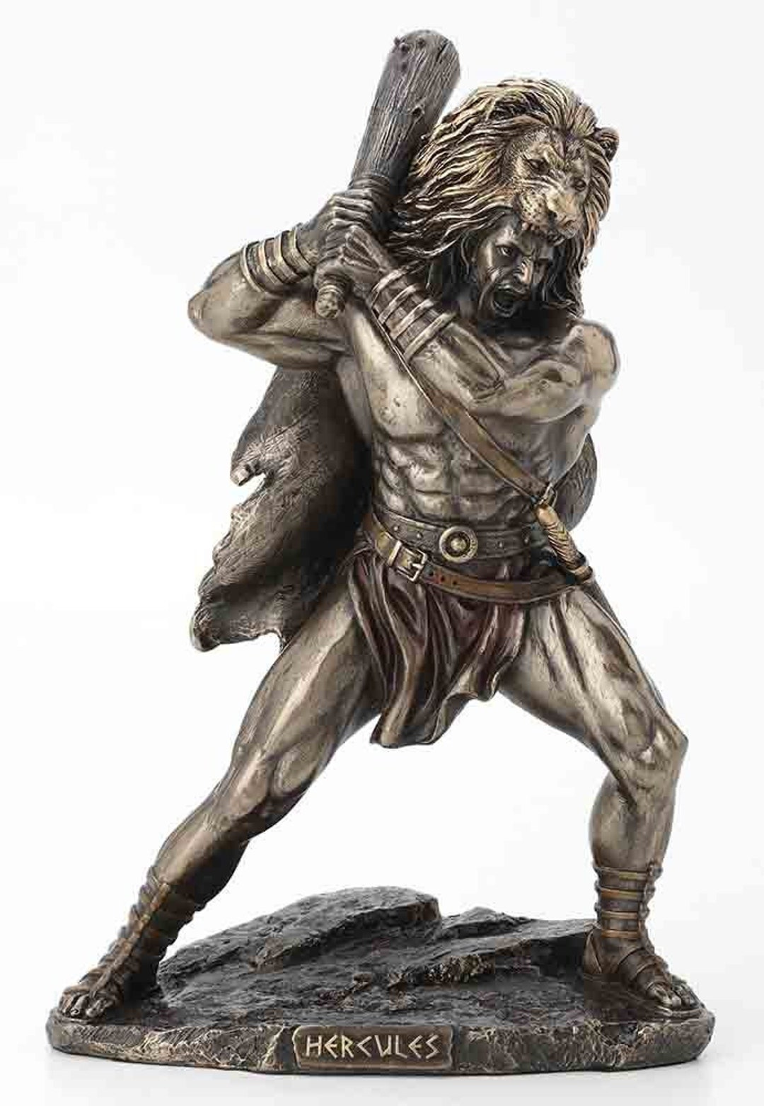 Hercules Wielding Club and Wearing Nemean Lion Hide Figure - Etsy