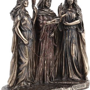 The Three Fates of Destiny Cold Cast Resin Antique Bronze Finish Greek ...