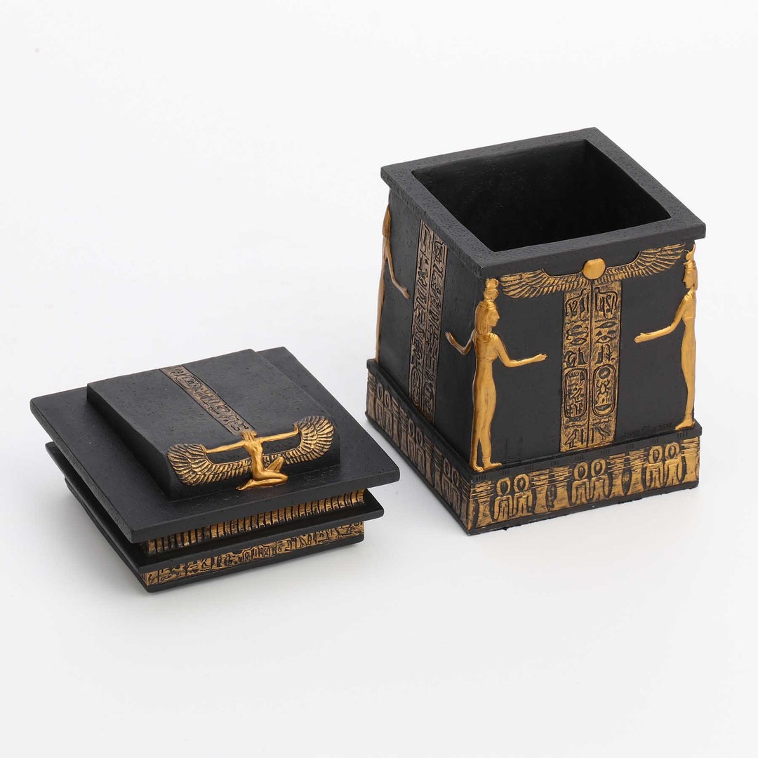 Egyptian Canopic Shrine Trinket Box - Etsy