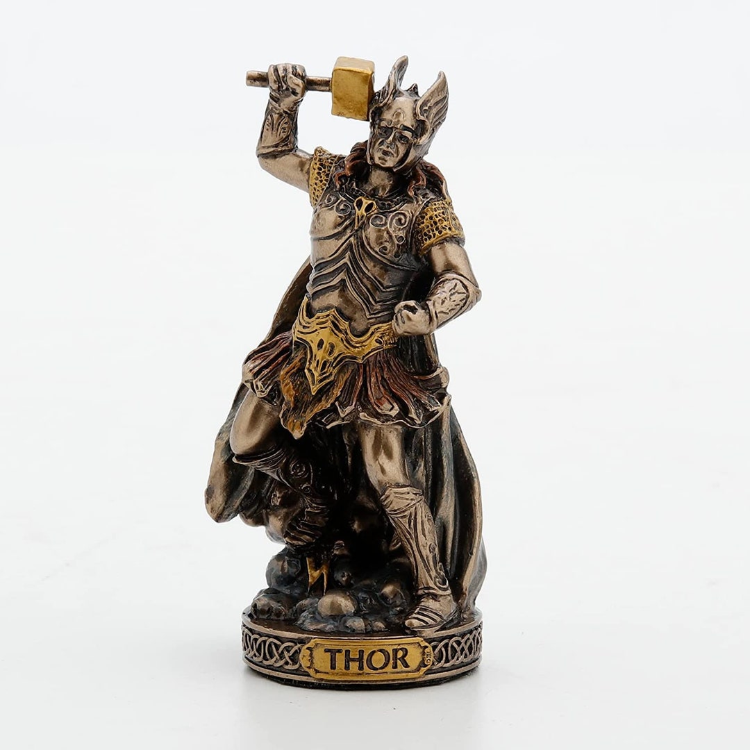 Thor God of Thunder Miniature Collectible Handmade Figurine Statue ...