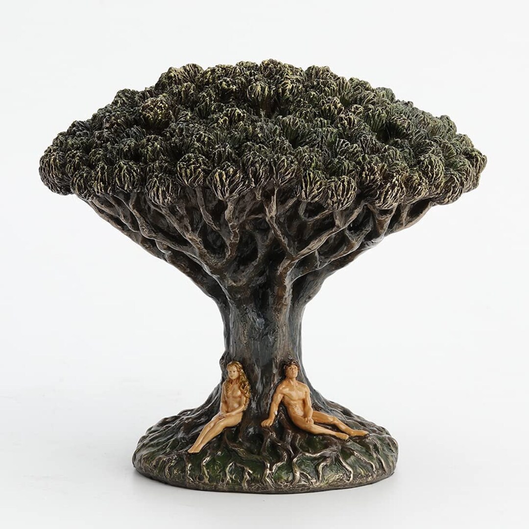 6 3/4 Inch Tall Wiccan Triple Moon Sigil Tree of Life Cold Cast Bronzed ...