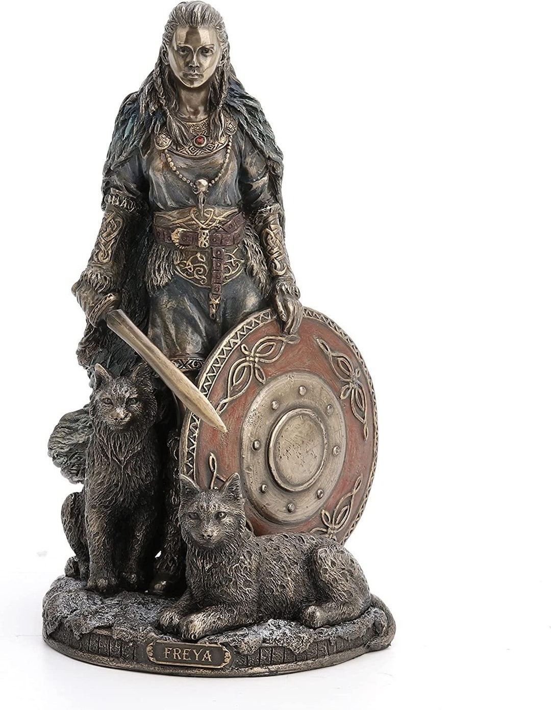 8 1/4 Tall Shield Maiden Freya Norse Goddess of Love Beauty and War ...