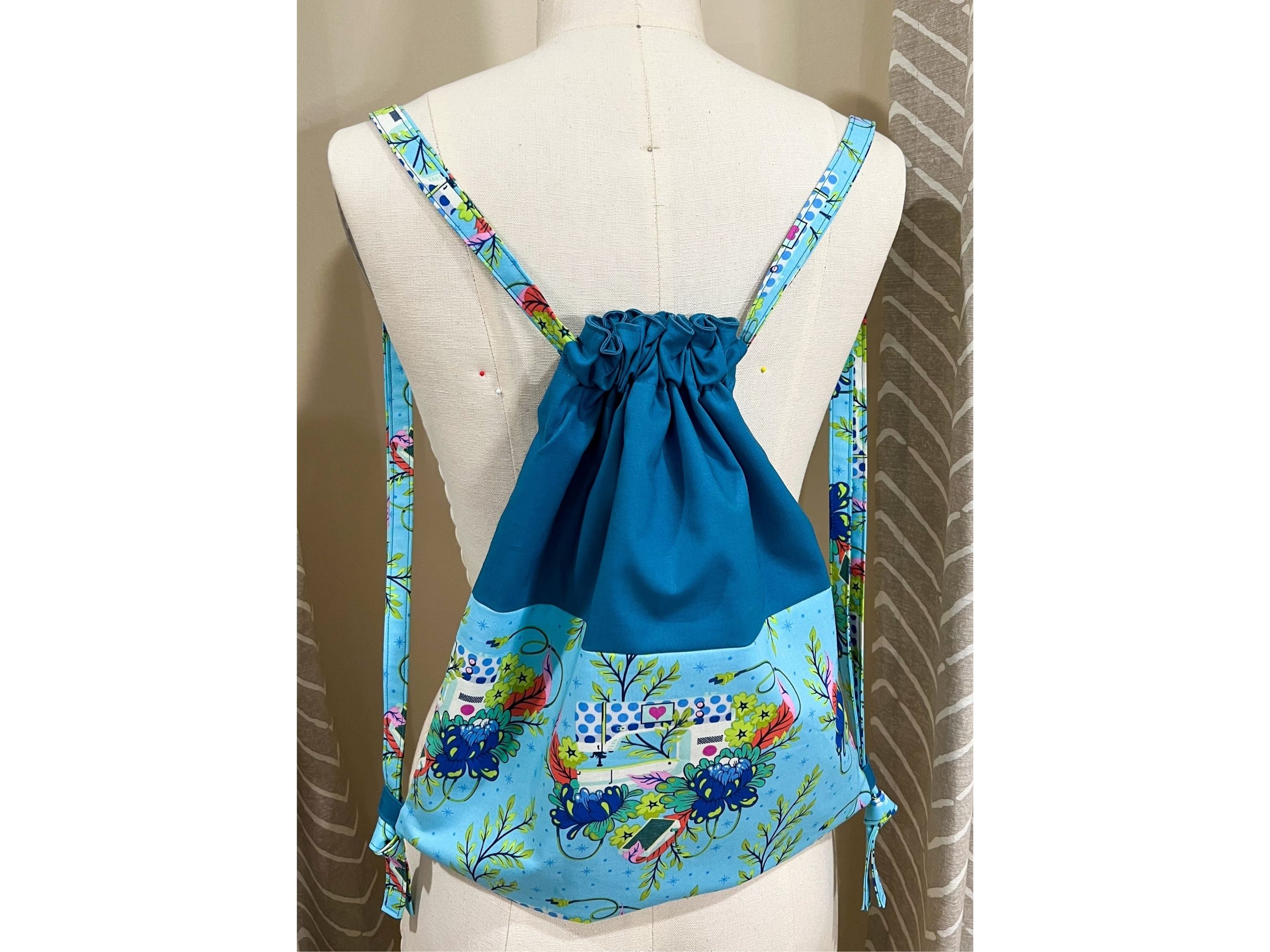 Drawstring Backpack Sewing Pattern, Beginner Bag Pattern, Kids Backpack ...