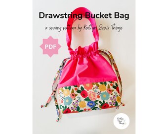 Drawstring Backpack Sewing Pattern, Beginner Bag Pattern, Kids Backpack ...