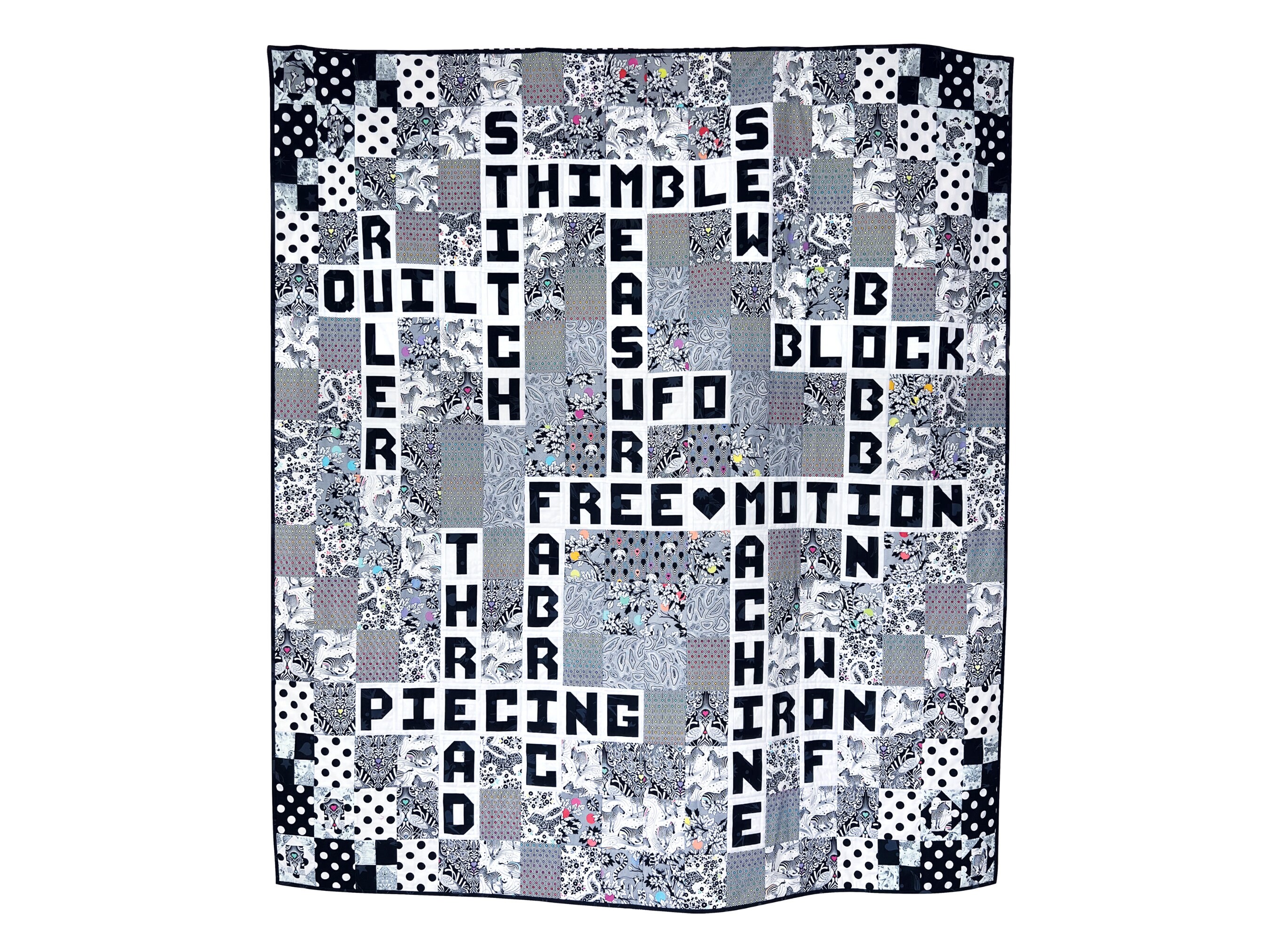 Modern Quilt Pattern, Alphabet Quilt Pattern, Five Letter Word for Fun ...