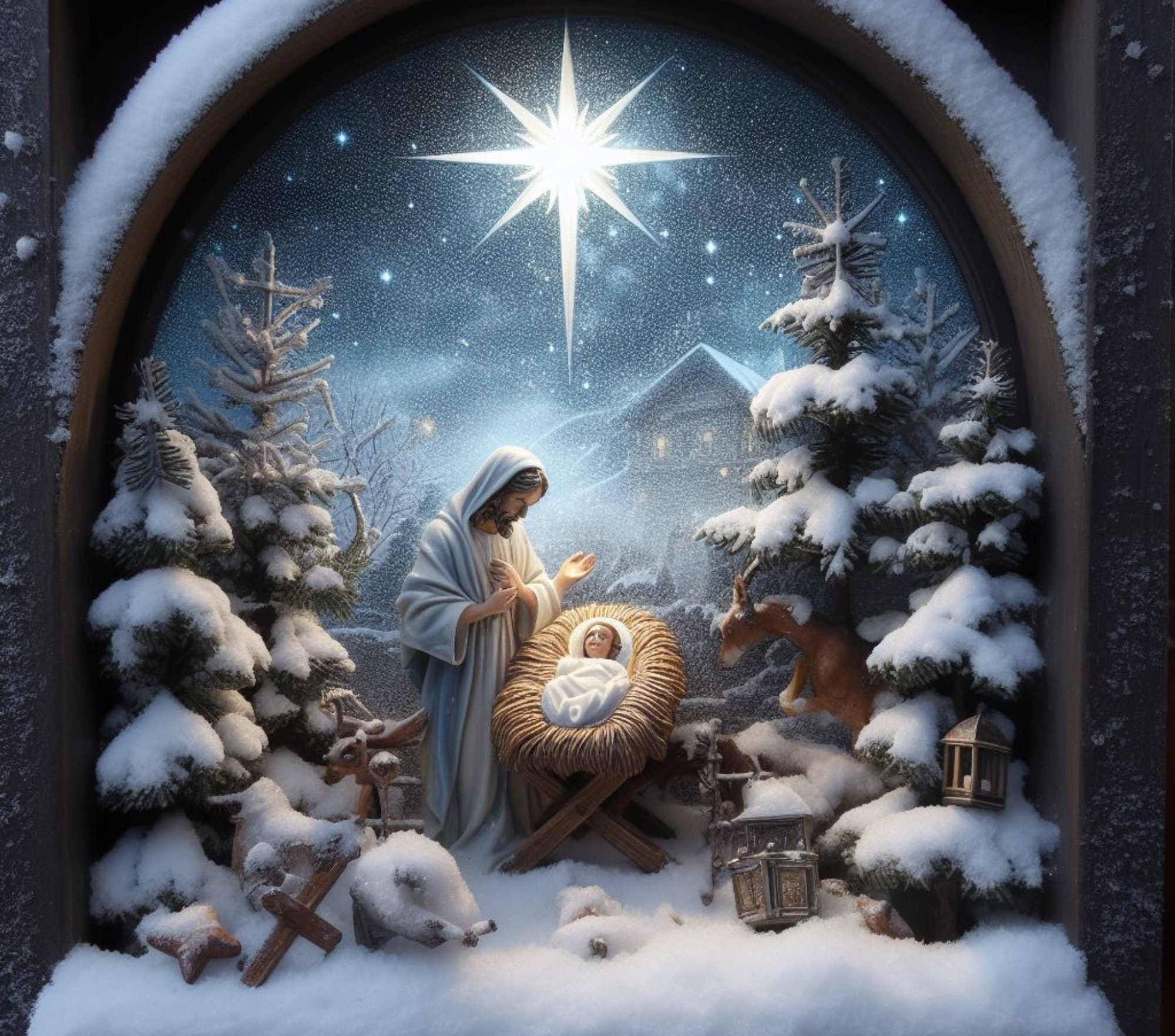 Beautiful Baby Jesus Christmas Scene PNG Digital Download for 20oz ...