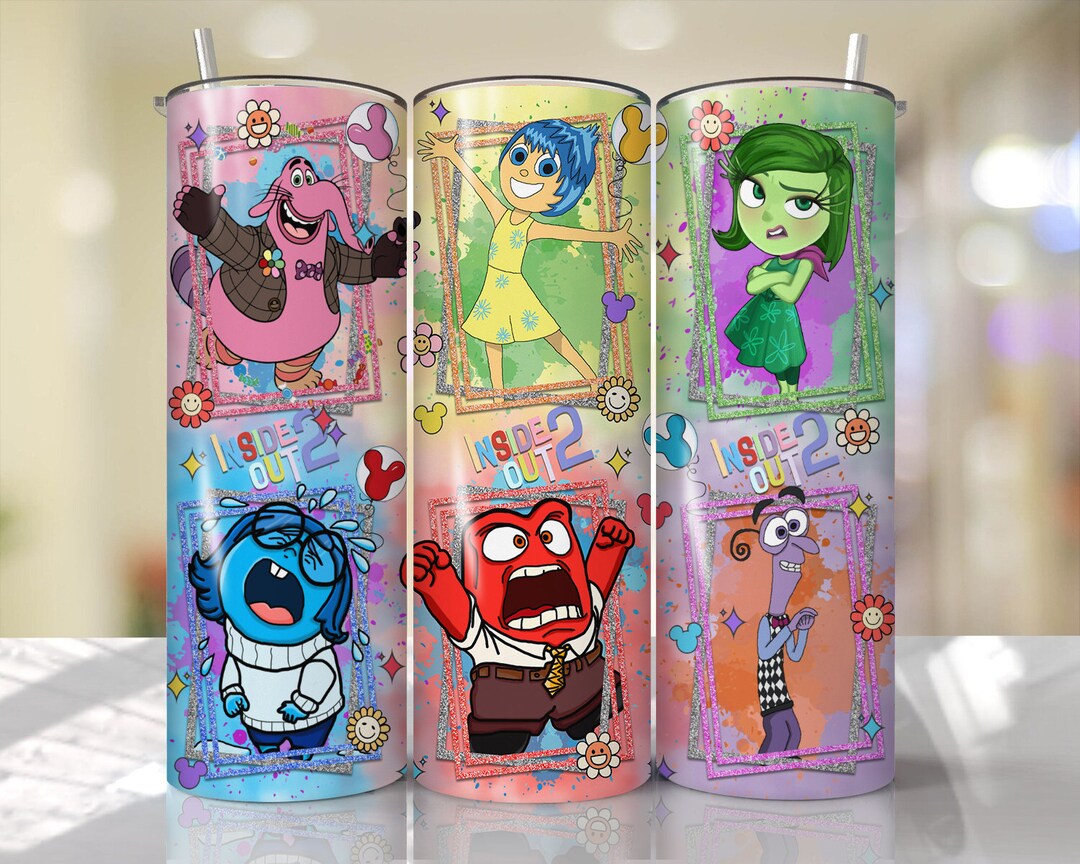 Inside Out 2 Tumbler Wrap, Vaso delgado de 20 oz, Inside Out Tumbler ...