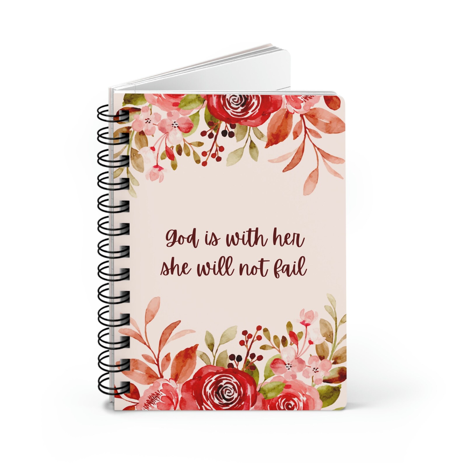 God is With Her She Will Not Fail Prayer Journal Scripture Cover Faith ...