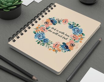 Christian Journal God is With Her She Will Not Fail Hard - Etsy