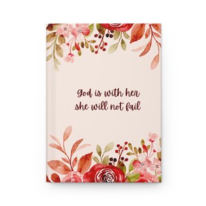 God is With Her She Will Not Fail Prayer Journal Scripture Cover ...