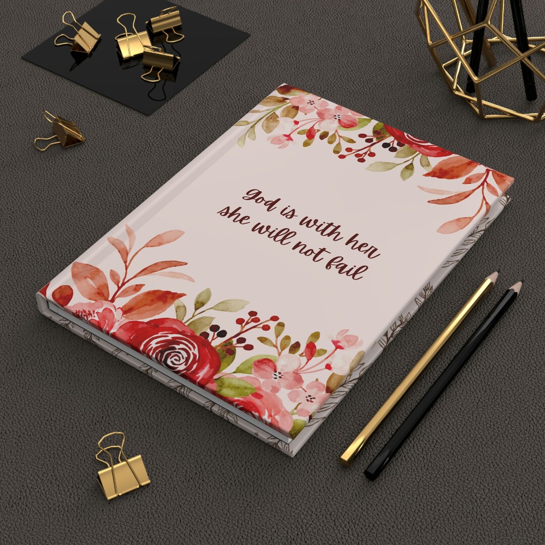God is With Her She Will Not Fail Prayer Journal Scripture Cover ...