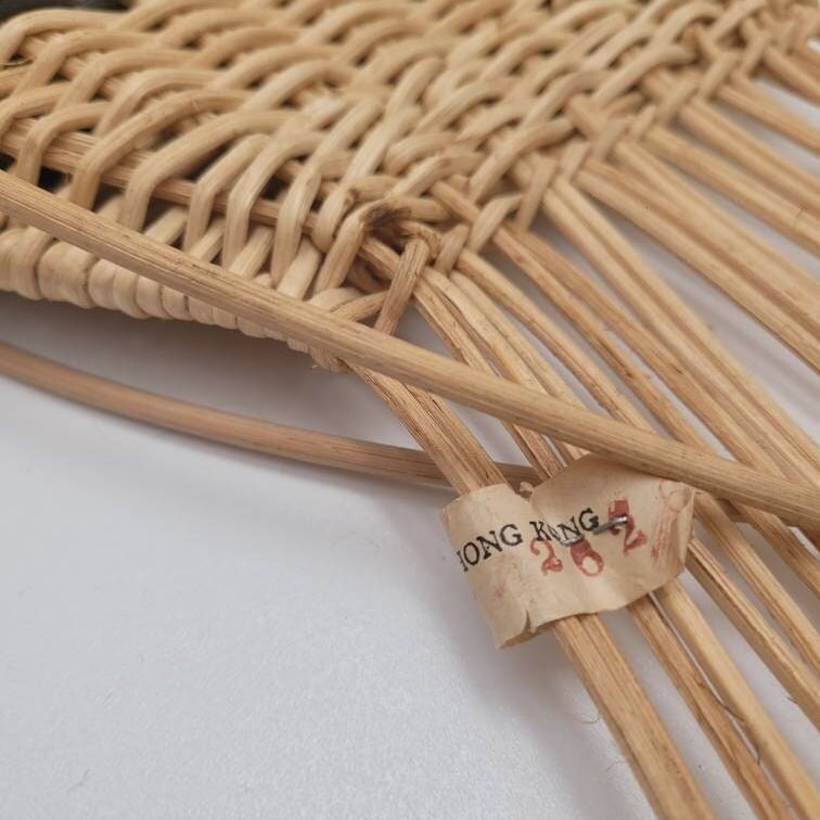 Rattan Wicker Fishes With Black Stripes and Red Eye Details Made in ...