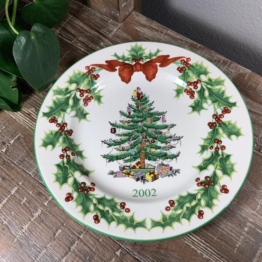 2002 Spode Christmas Tree Collector Plate – Discontinued Earthenware ...
