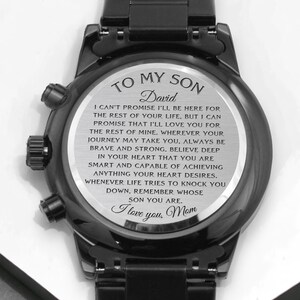 Personalized Watch for Son, Sentimental Christmas Gift From Mom, Groom ...