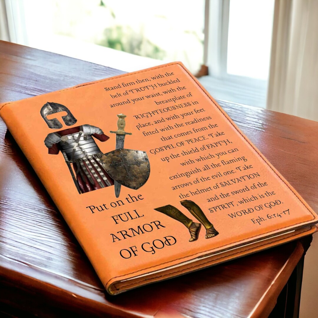 Put on the Full Armor of God Leather Portfolio With Notepad-9 1/2x12 ...