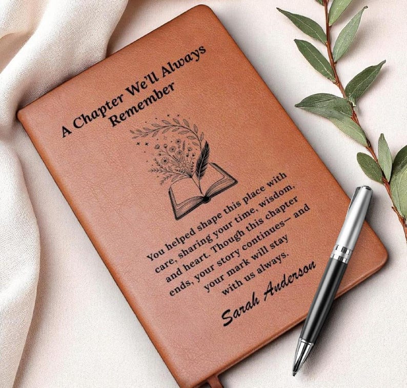 New Chapter Custom Farewell Gift, Coworker Leaving Gift for Women, Boss ...