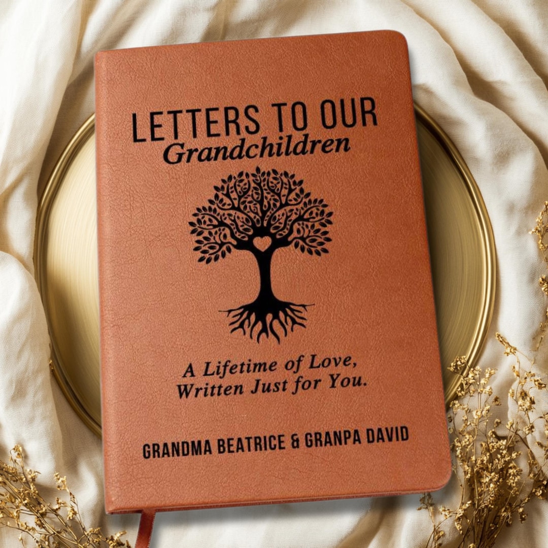Letters to Our Grandchildren Personalized Leather Journal, Grandparent ...