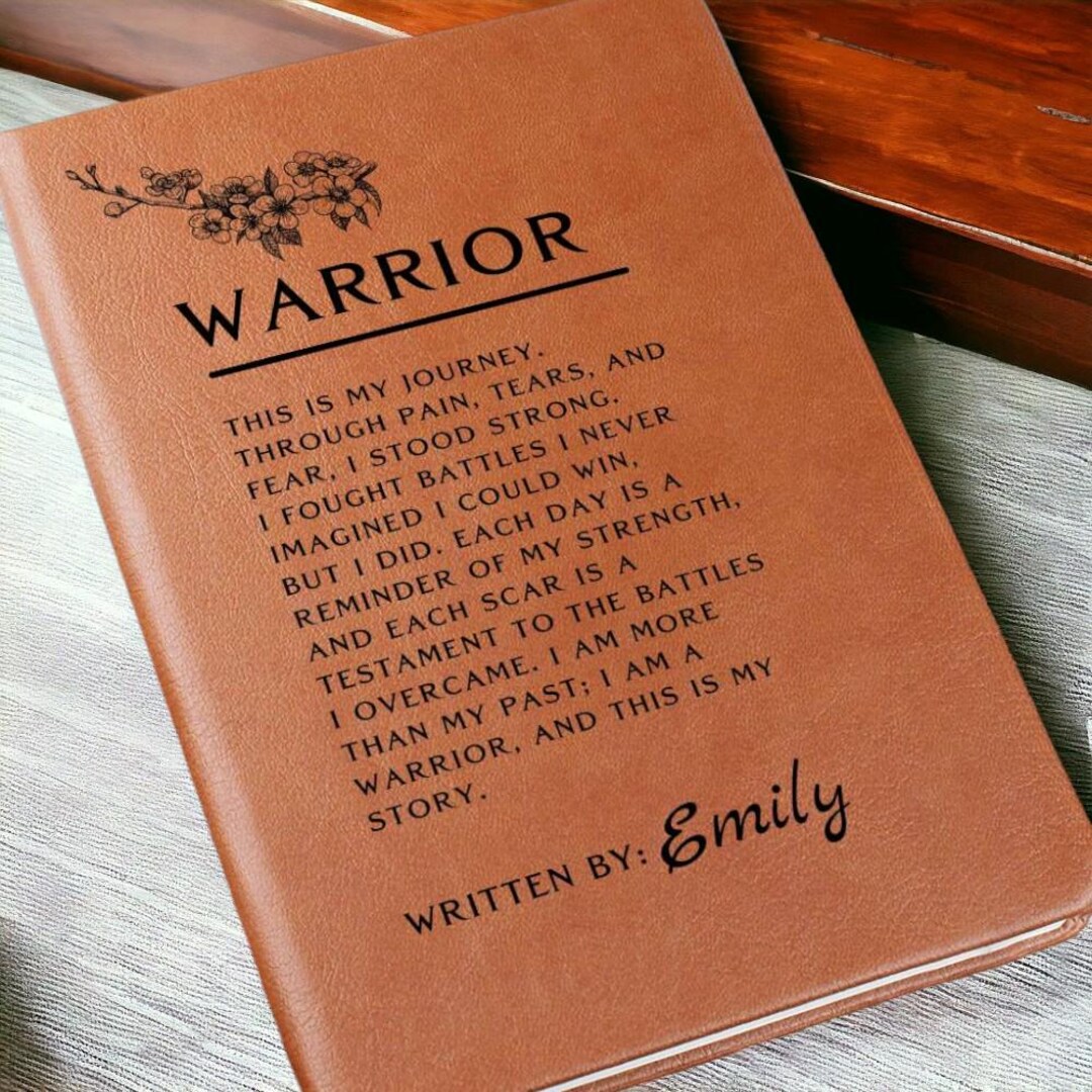 Breast Cancer Survivor Journal, Personalized Leather Journal for ...