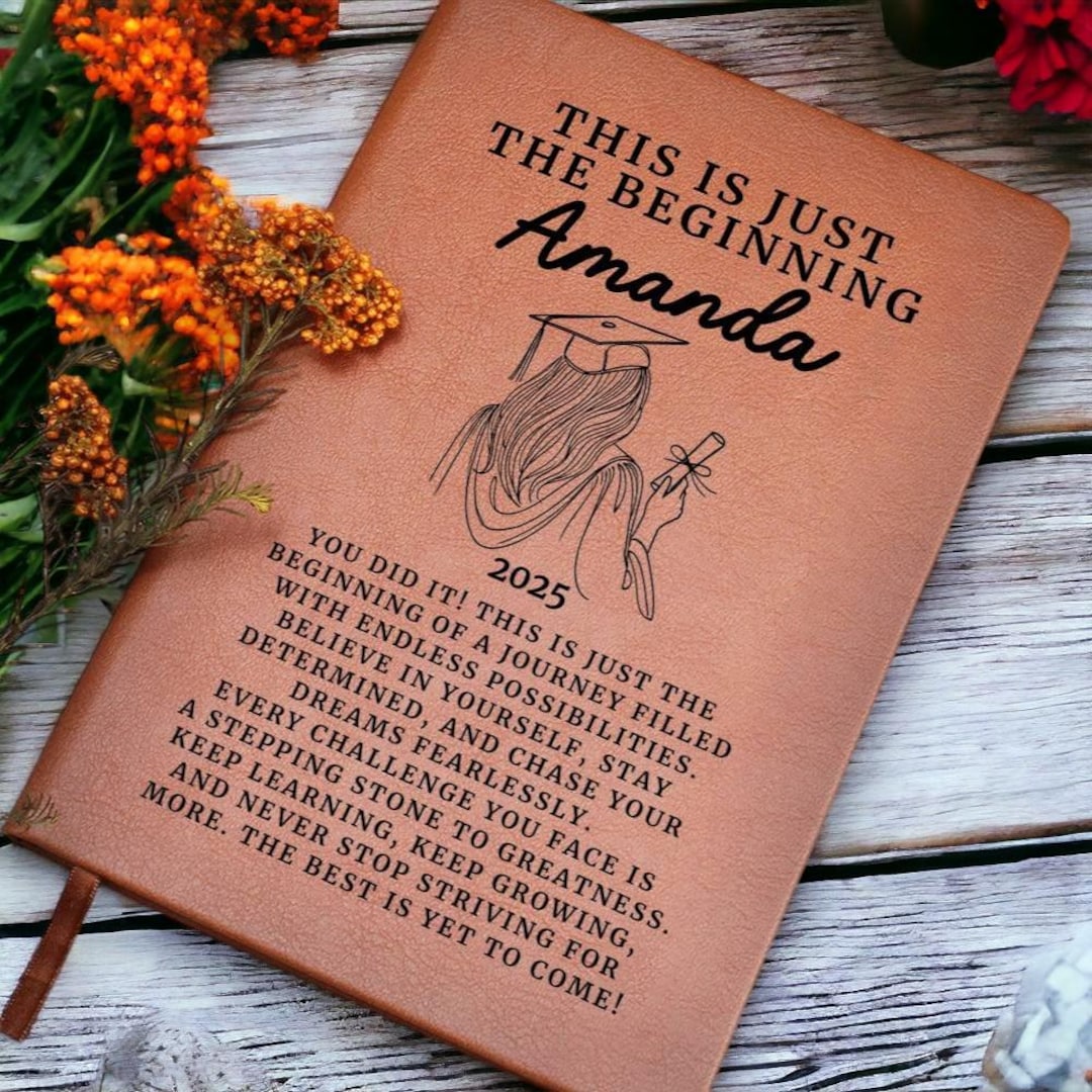 Personalized Graduation Journal, Custom Leather Notebook for Graduates ...
