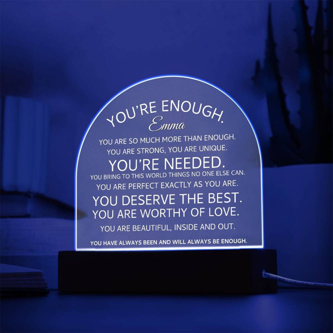 Little Reminders You Are Enough Led Light | Inspirational Message ...