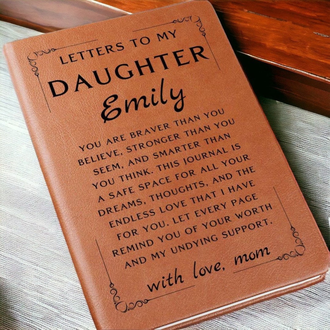 Letters to My Daughter Leather Personalized Journal From Mom Dad ...