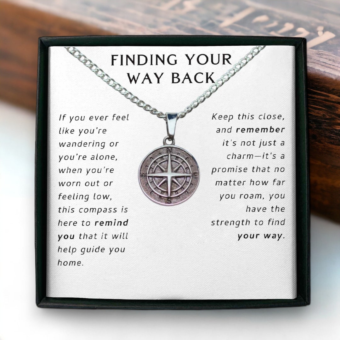 Personalized Engraved Compass Pendant to My Son Christmas Gift for Son ...