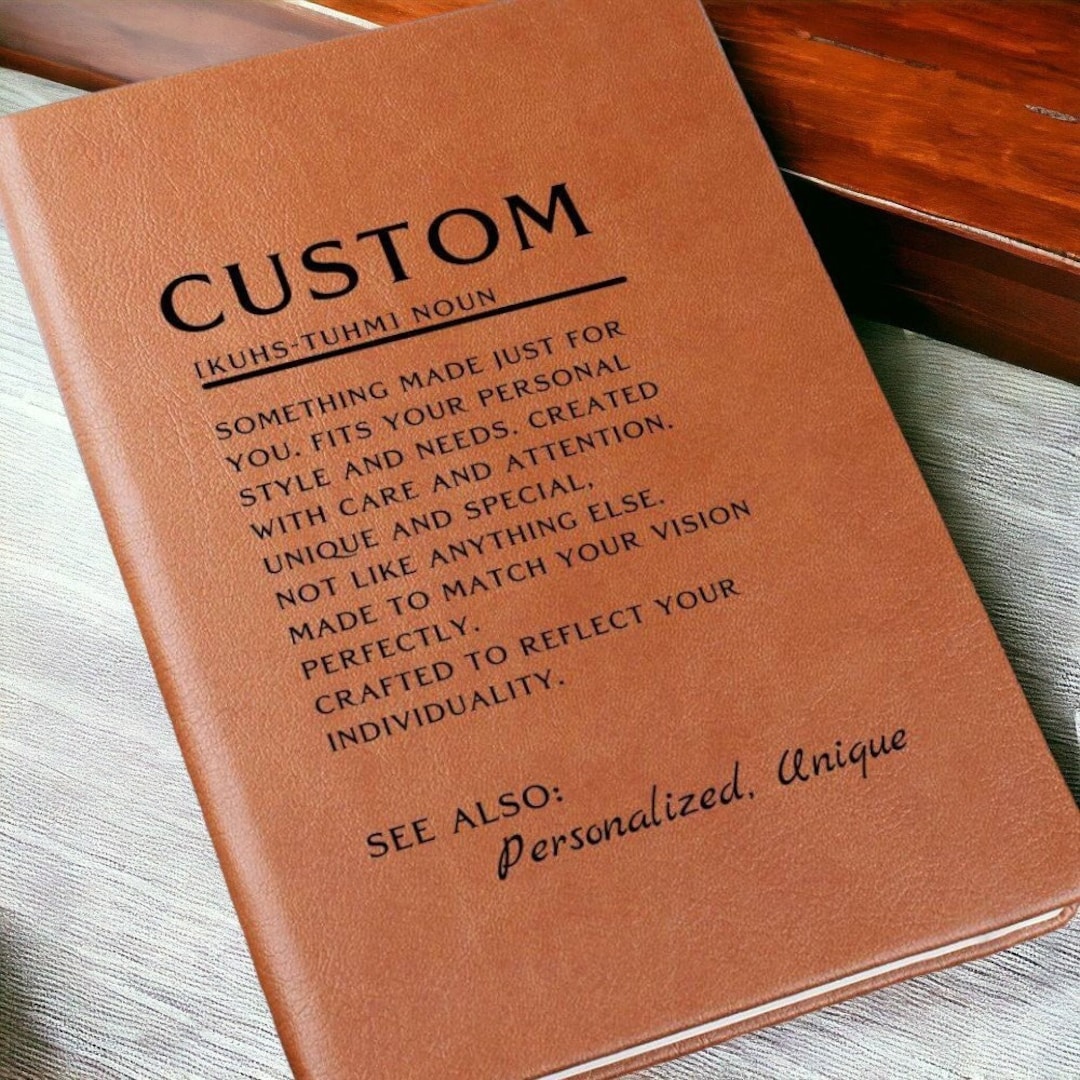Custom Definition Leather Journal - Unique, Personalized Gifts ...