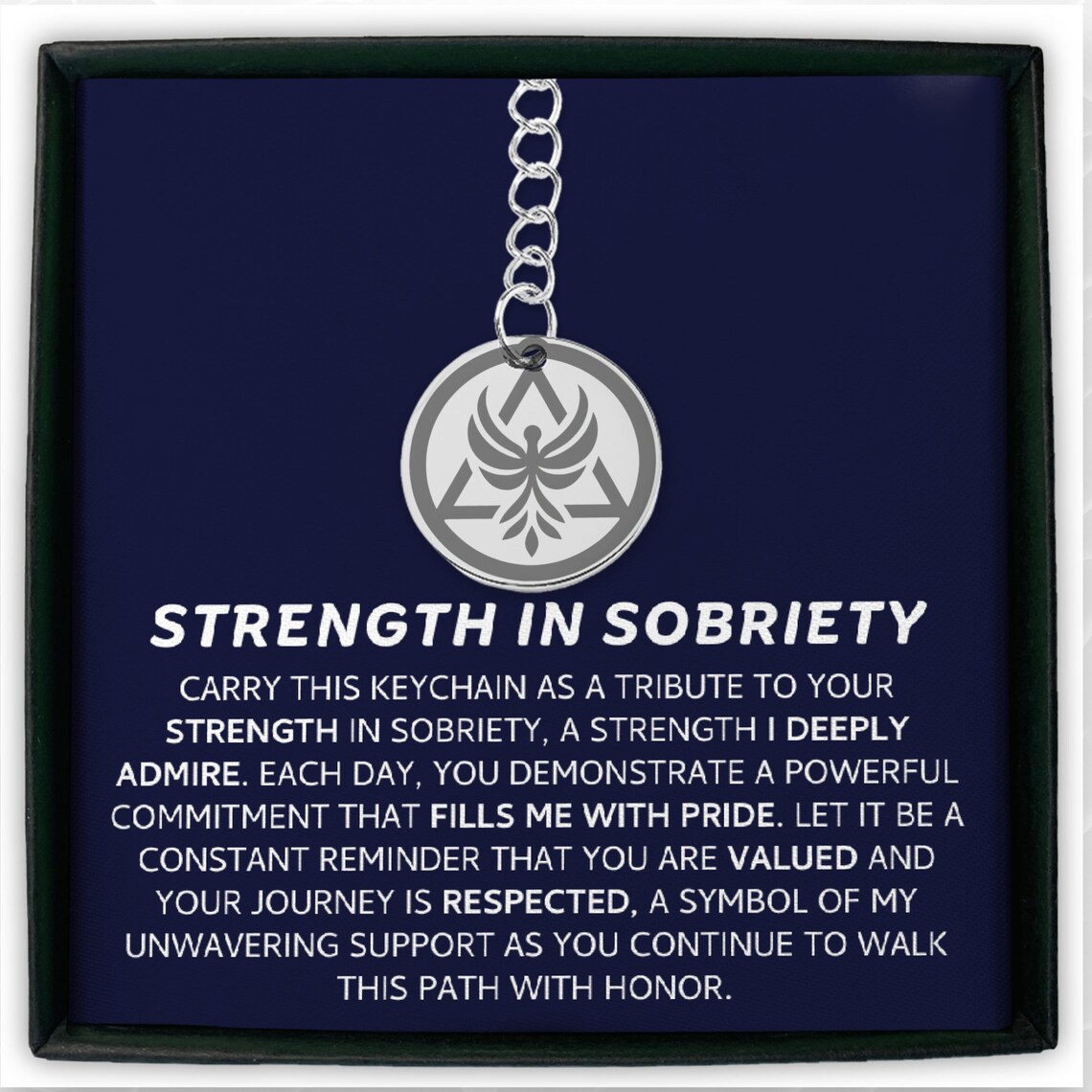 Sobriety Keychain Personalized Sobriety Jewelry Addiction - Etsy