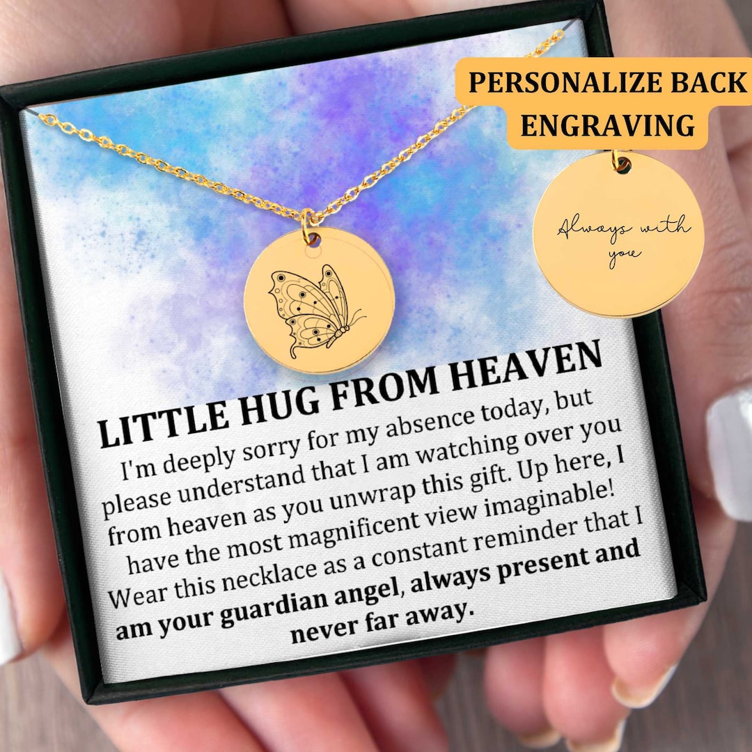Hug From Heaven, Angel Wings Necklace Gift From Heaven Birthday ...
