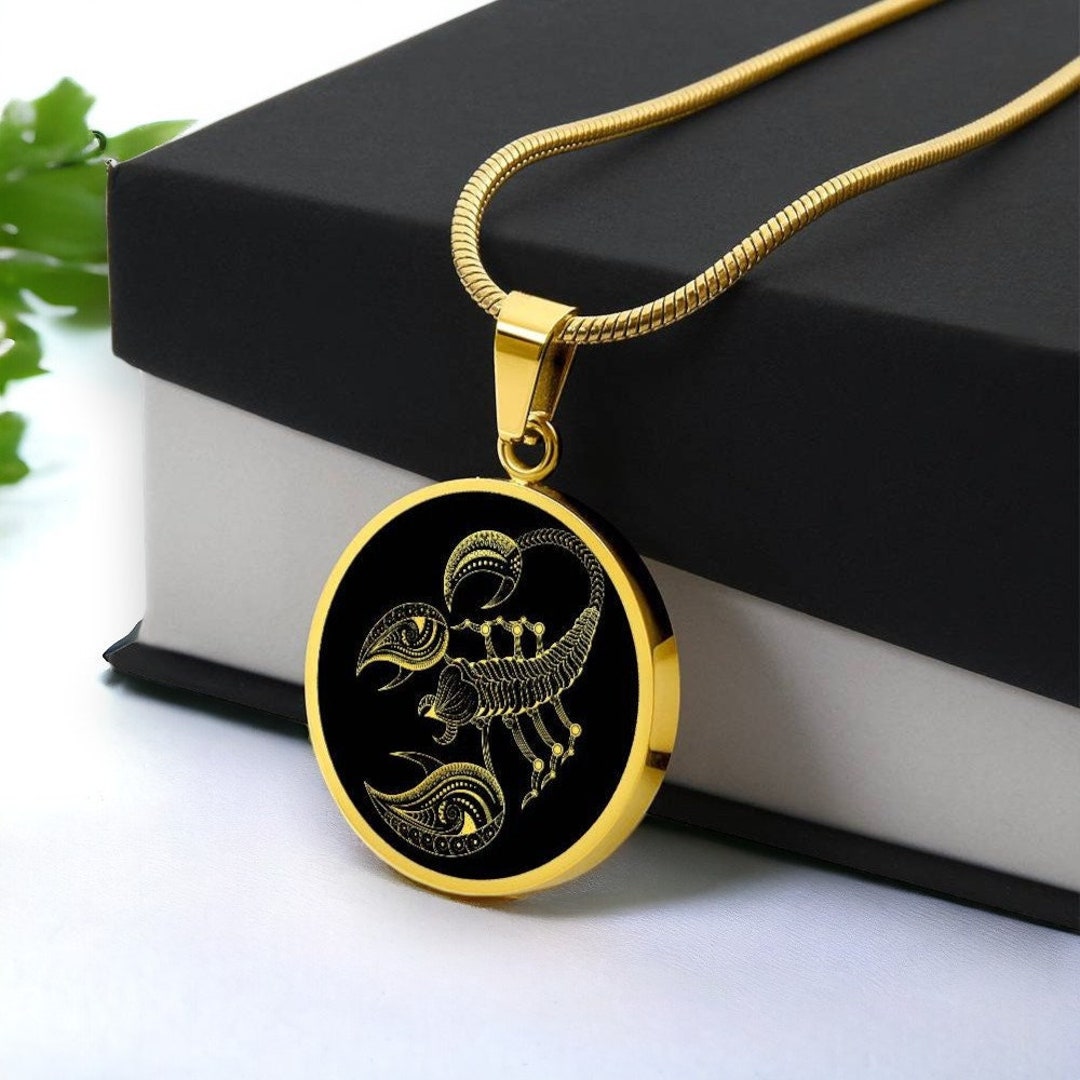 Scorpio Necklace - Custom Scorpio Zodiac Pendant, Zodiac Pendant ...