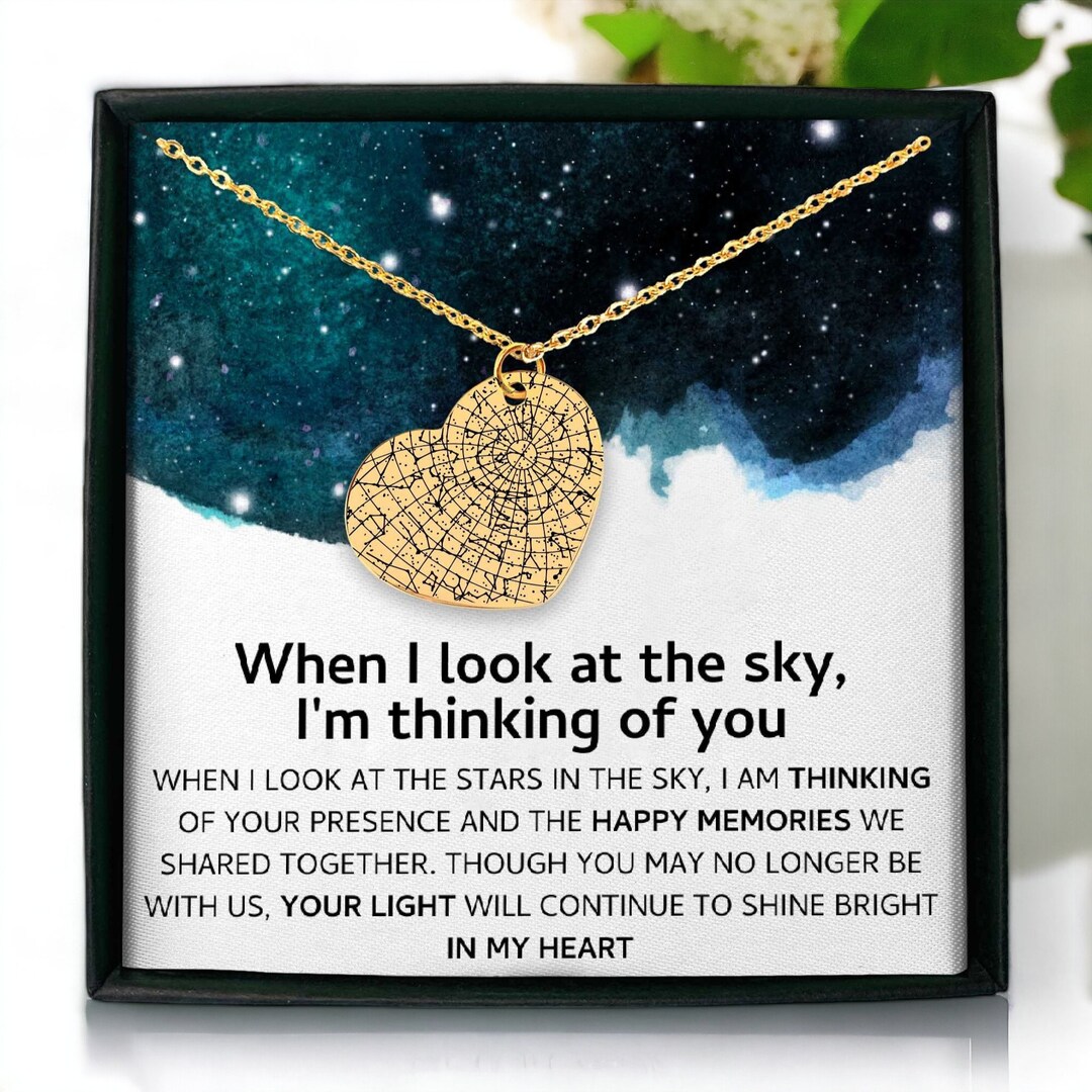 Custom Constellation Map Custom Star Map Star Map Necklace by Date ...