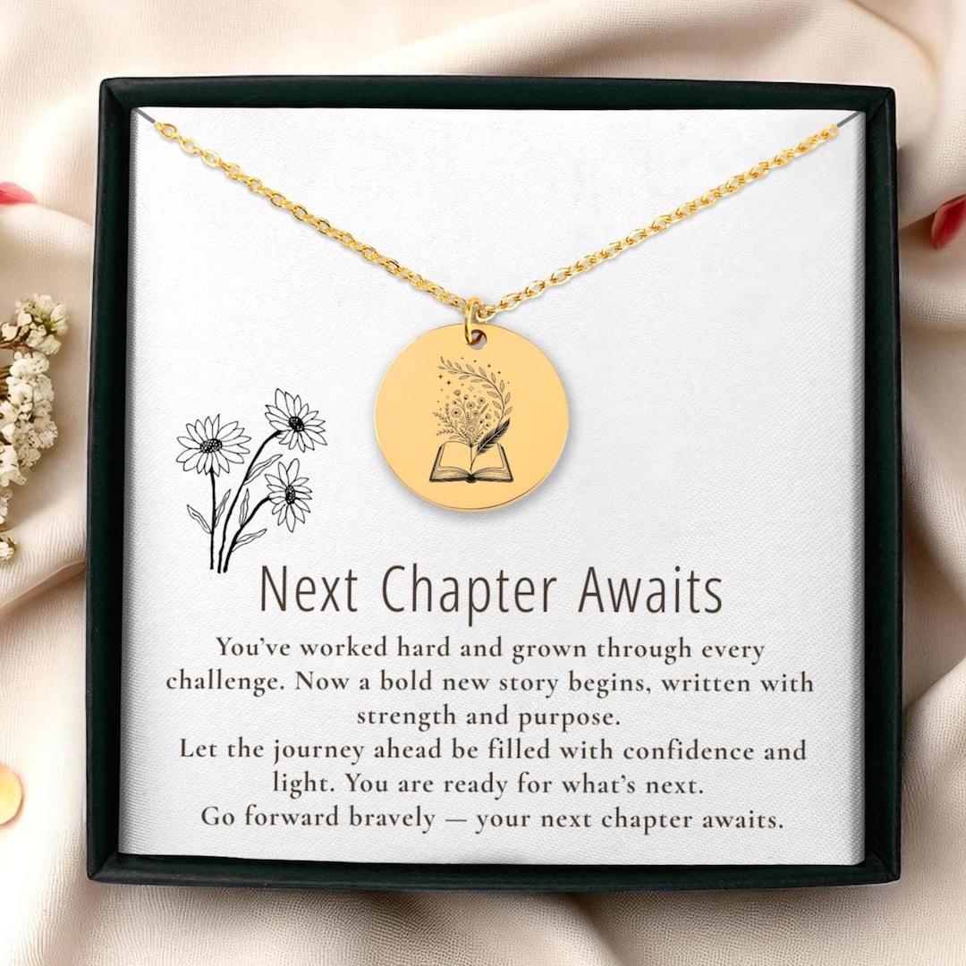 Next Chapter Gift for Her, Career Change Necklace, Farewell Gift for ...