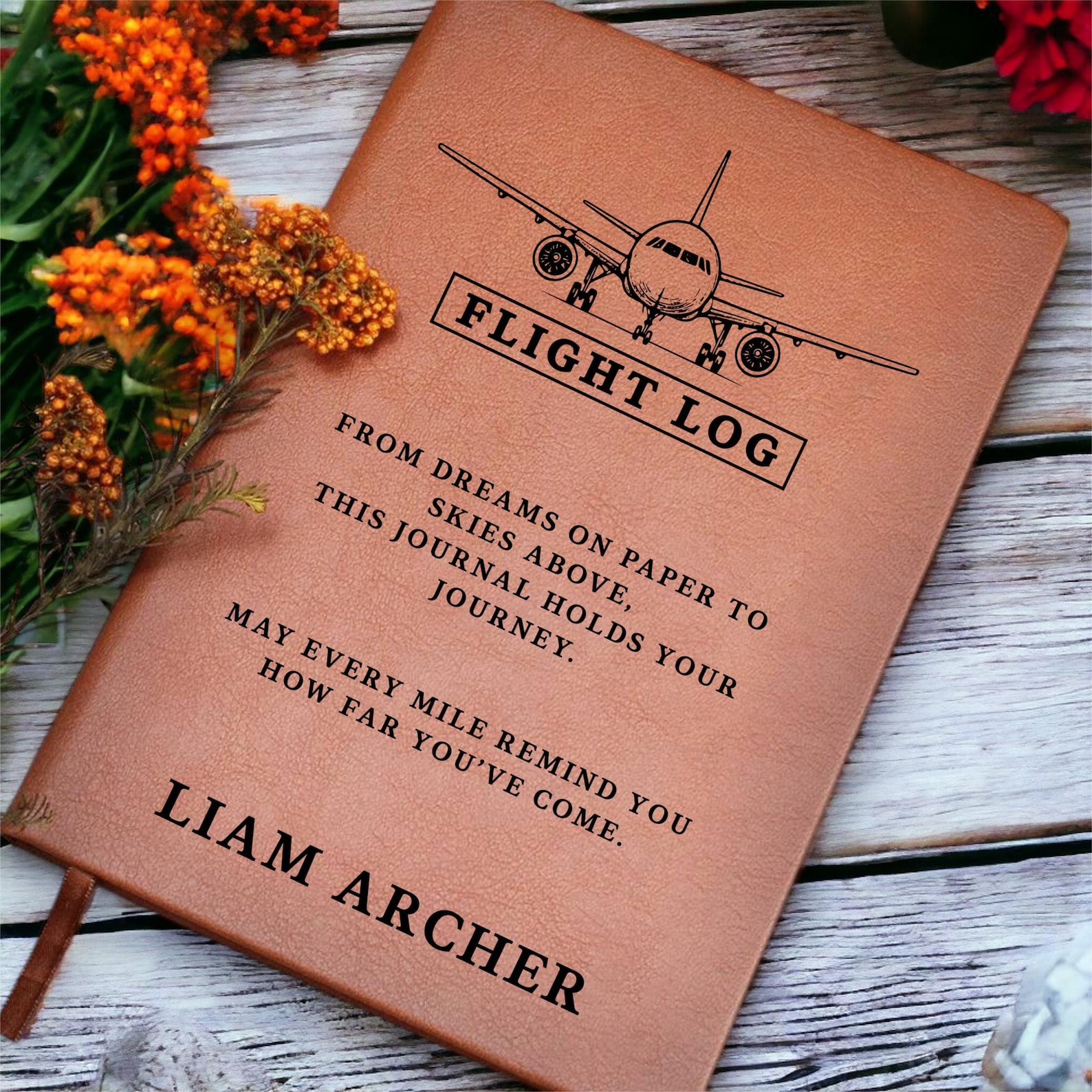 Personalized Pilot Journal, Flight Log Book Gift for Pilot, Aviation ...