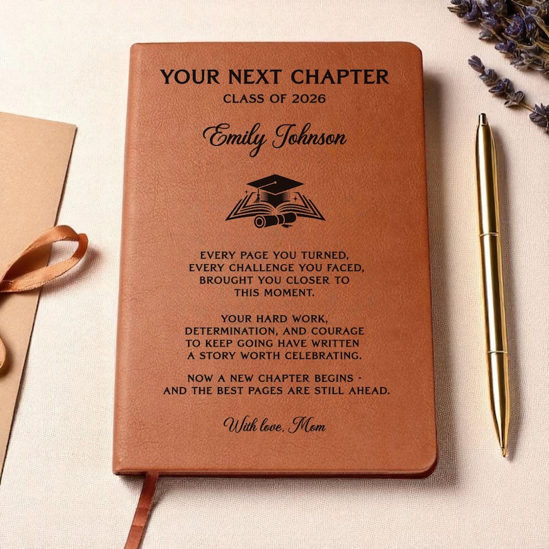 Bookish Graduation Gifts Journal, Personalized Graduate Notebook, Class ...